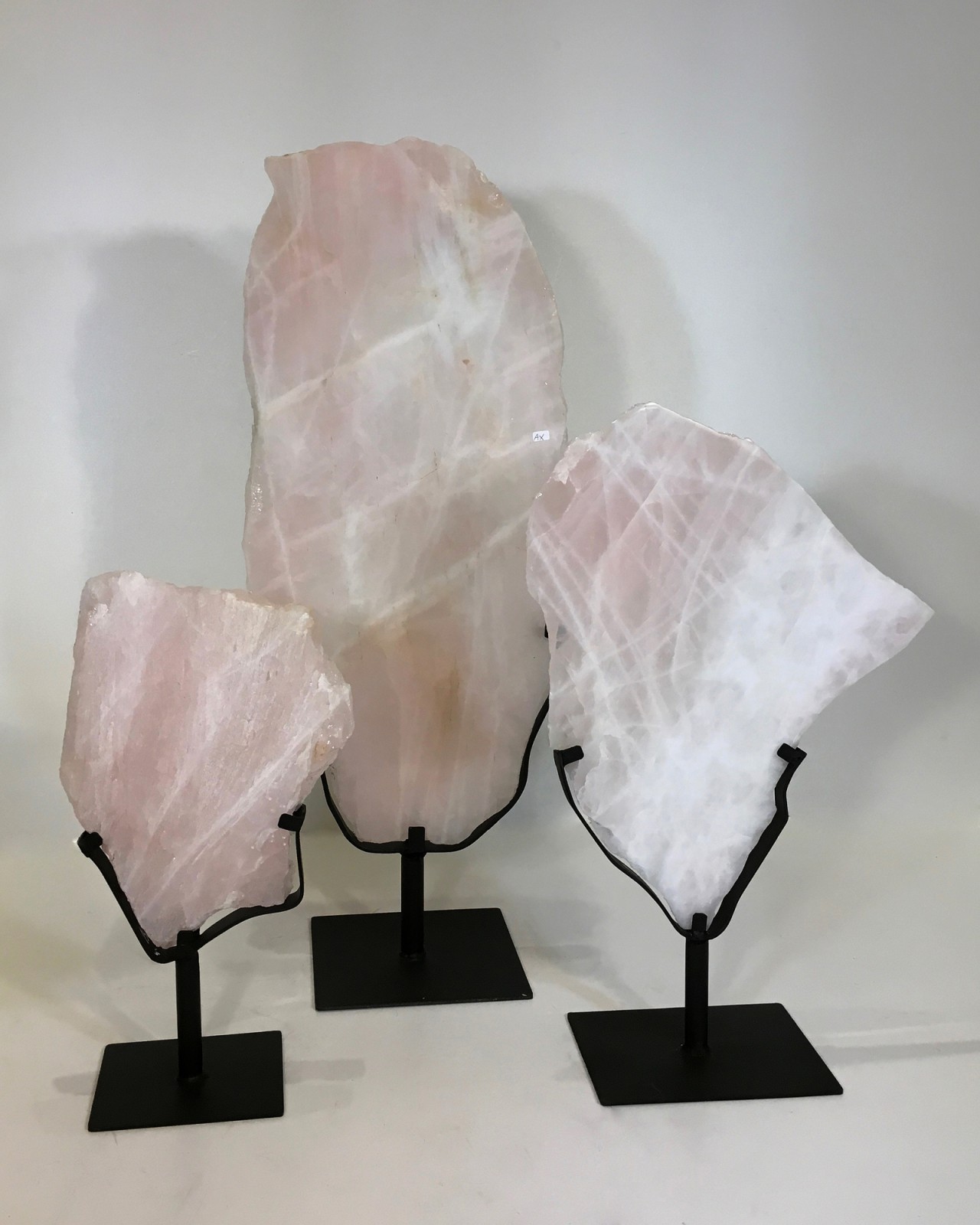 Polished Rose Quartz Slices On Metal Stands (T4775) - TYSON ...