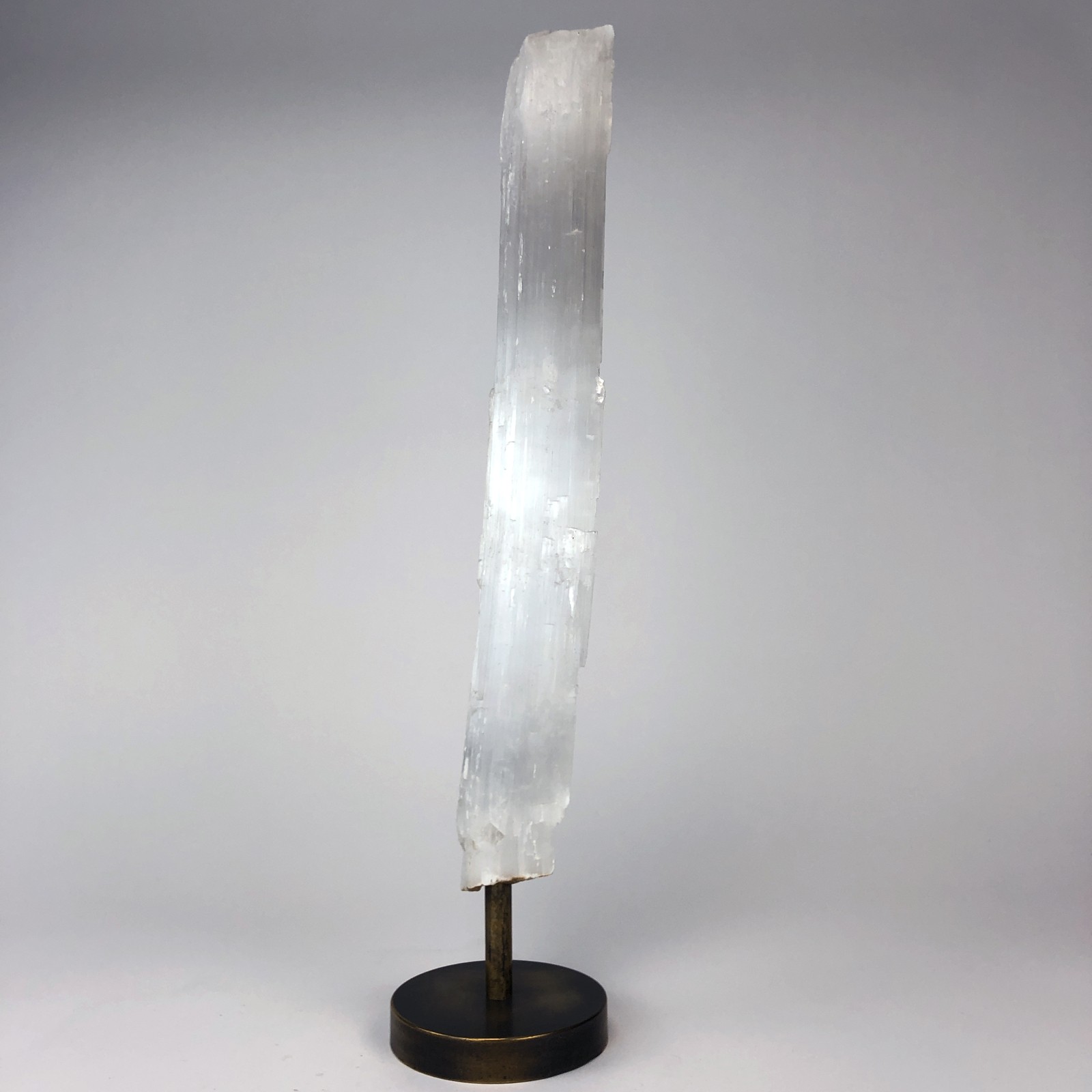 Selenite Mineral on Antique Brass Stand (T5804) - TYSON - DECORATIVE ...
