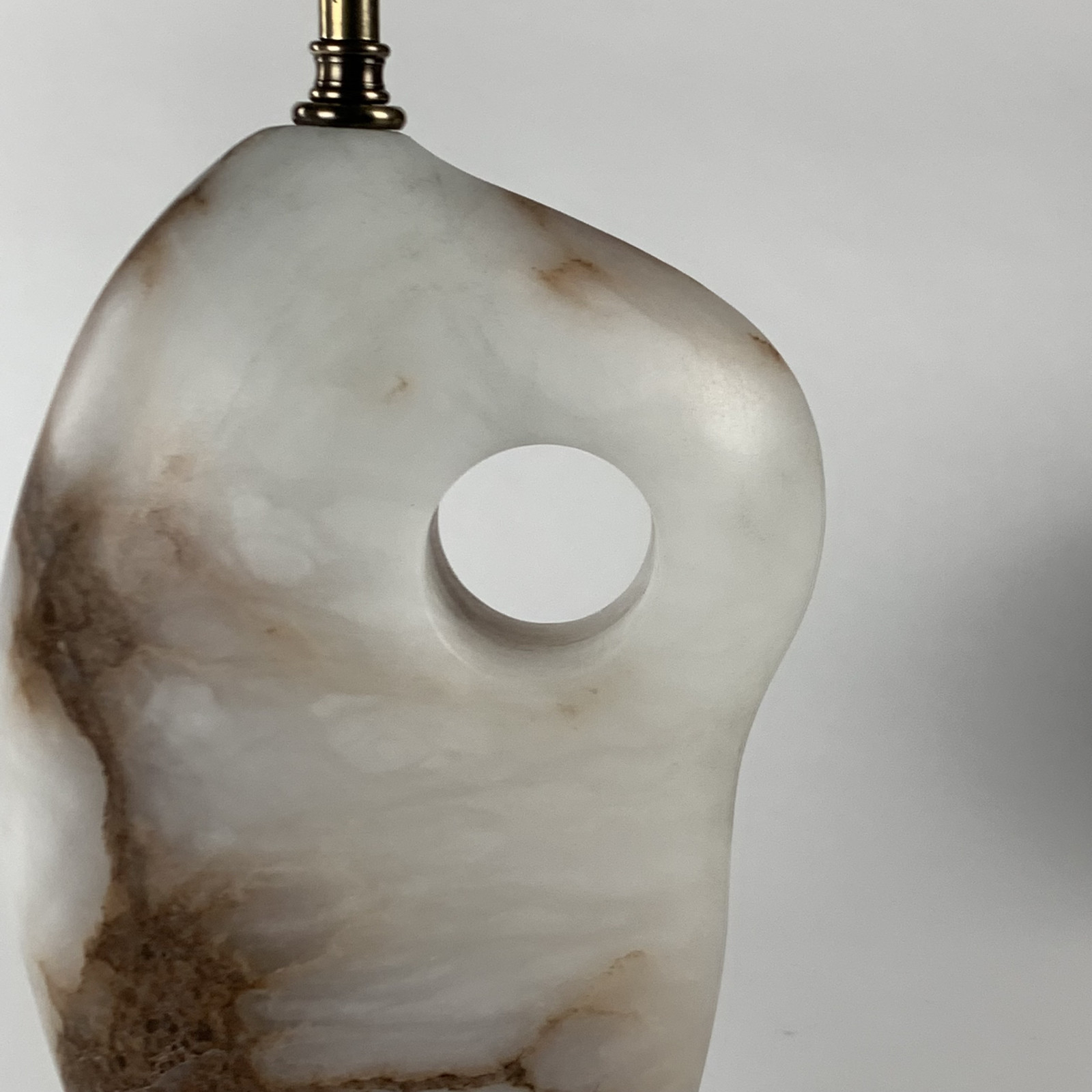 Single Small Alabaster Lamps With Antique Brass Bases (T6898) - TYSON ...