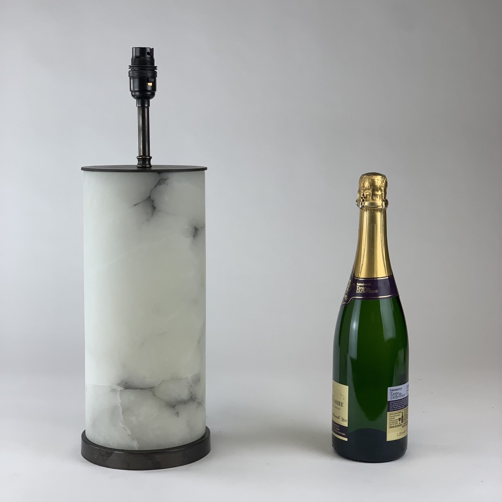 Cylindrical Alabaster Lamp On Brown Bronze Base (T6902) - TYSON ...